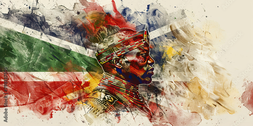 The South African Flag with a Zulu Warrior and a Winemaker - Imagine ...