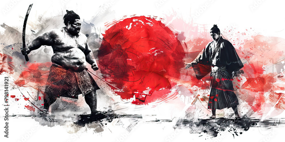 The Japanese Flag with a Sumo Wrestler and a Sushi Chef - Visualize the ...