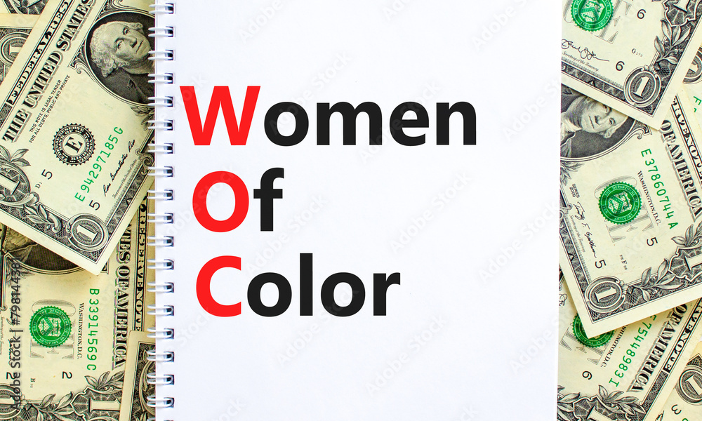 WOC women of color symbol. Concept words WOC women of color on ...