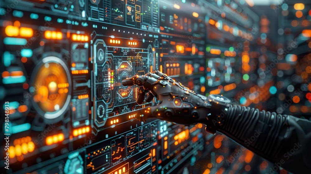 Robotic, hand, mechanical, artificial, fingers, grip, dexterity ...