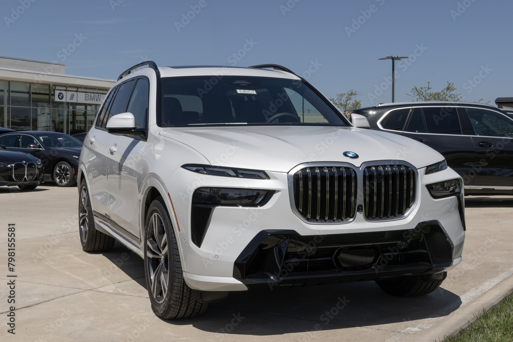 BMW X7 xDrive40i display at a dealership. BMW offers the X7 xDrive40i ...