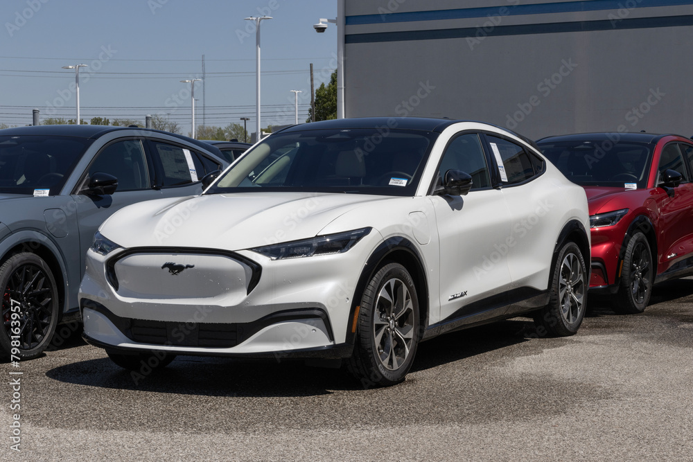 Ford Mustang Mach-E Premium EV Electric SUV display. Ford offers the ...