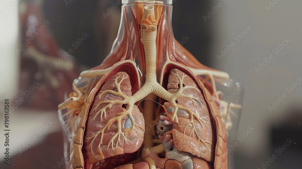 Anatomy of the respiratory system Stock Illustration | Adobe Stock