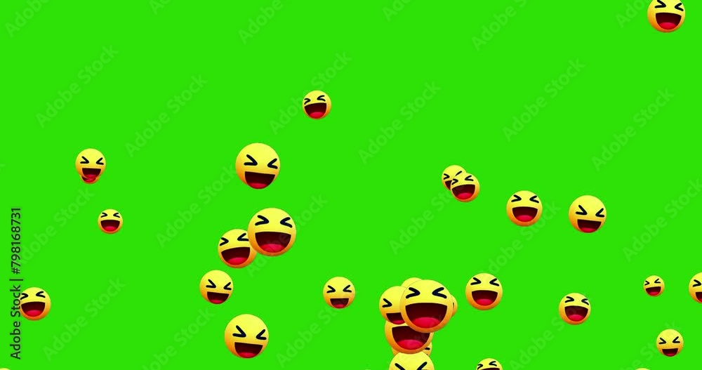 Social Media Symbols Animation. Emoji Participles. Haha emoji 4k ...