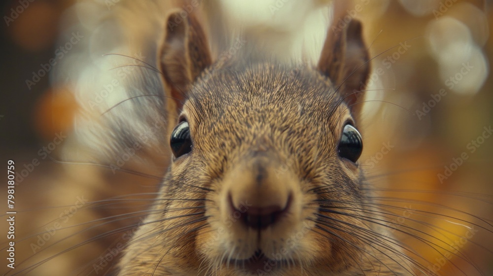 Super macro photography, squirrel face closeup, cute expressions ...