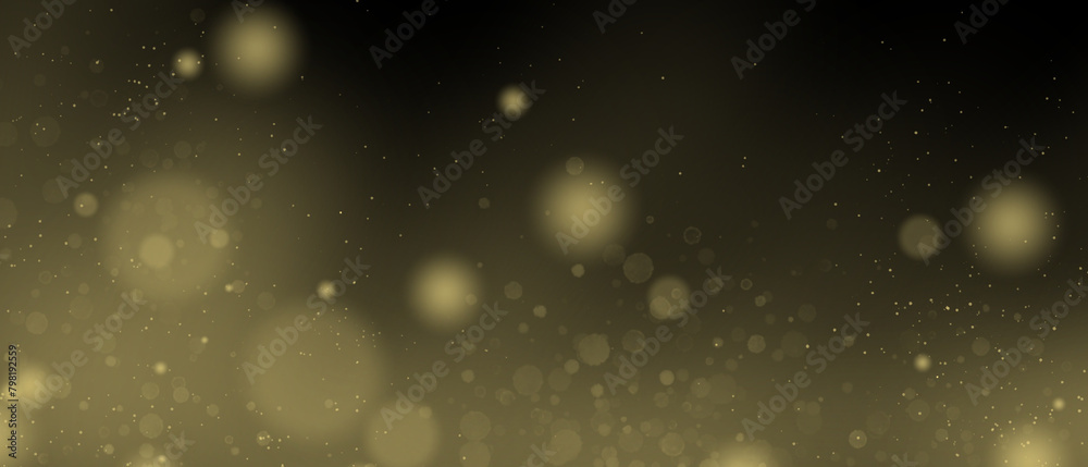 bokeh light and star shining in dark background overlay effect on black ...