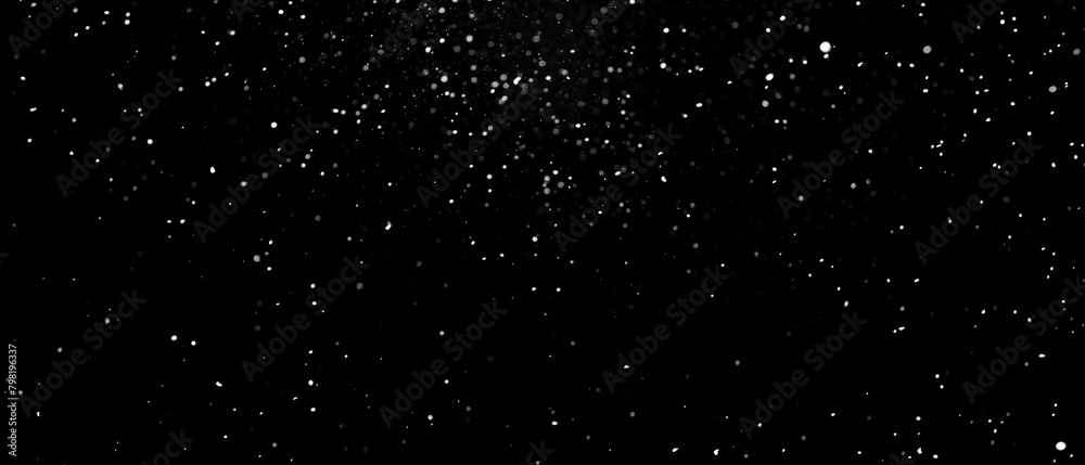 bokeh light and star shining in dark background overlay effect on black ...