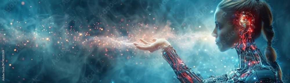 Exploring the relationship between humans and technology Stock ...