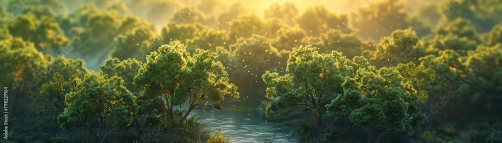 Visualize the effects of deforestation on wildlife habitats through a ...