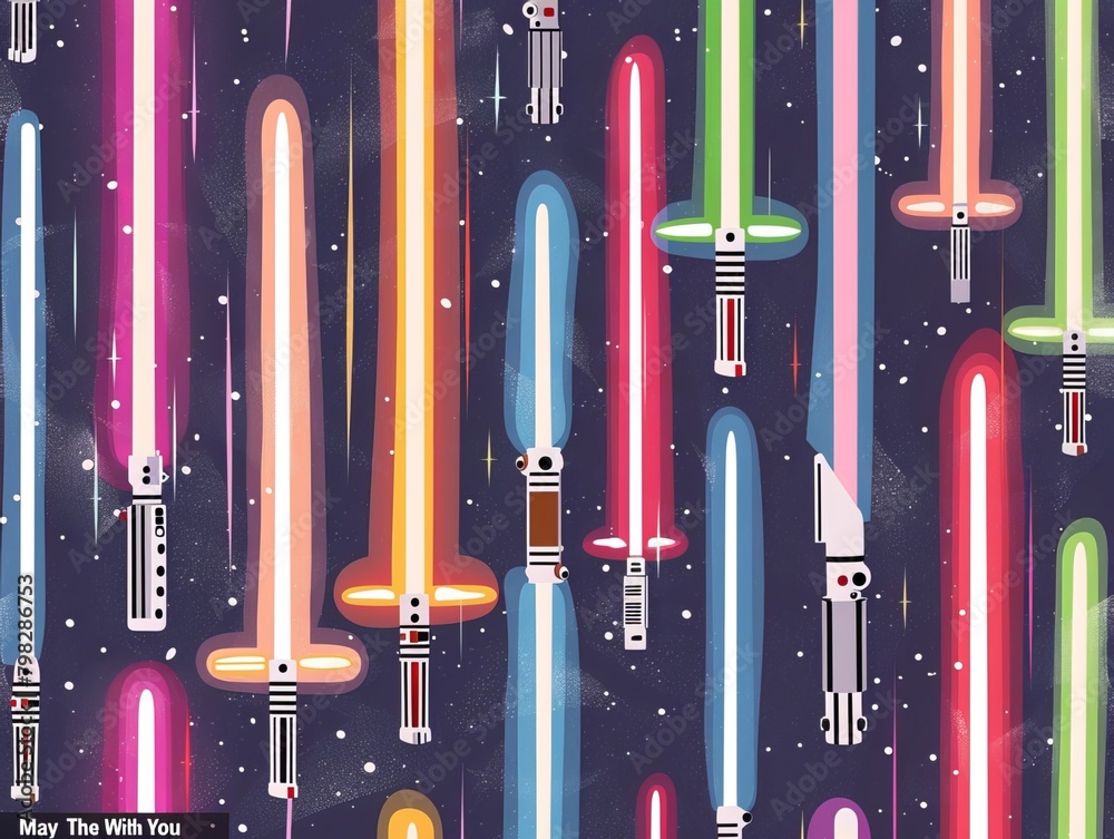 Star wars swords. Introducing a set of laser sabers, futuristic weapons ...