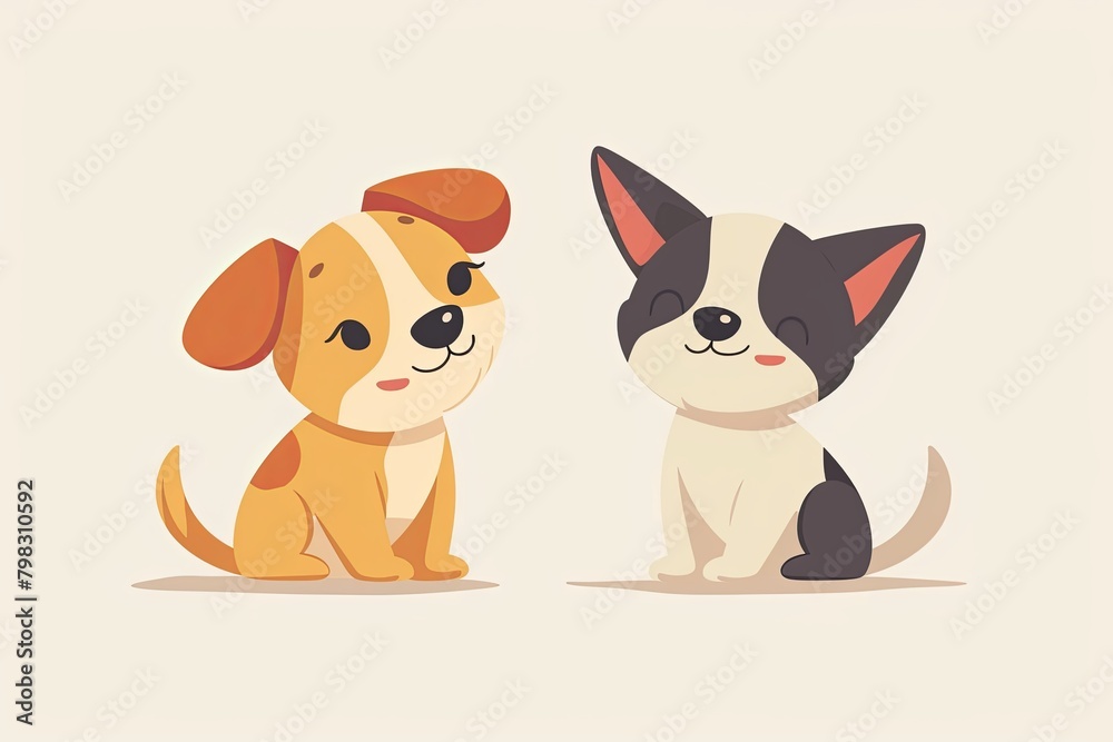 Playful Floppy-Eared Dog Cartoon - Child-Friendly Vector Illustration ...