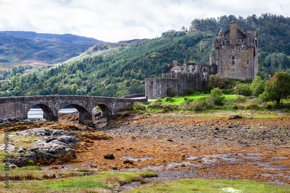 Spectacularly sited reconstructed Medieval castle. Sited on an island ...