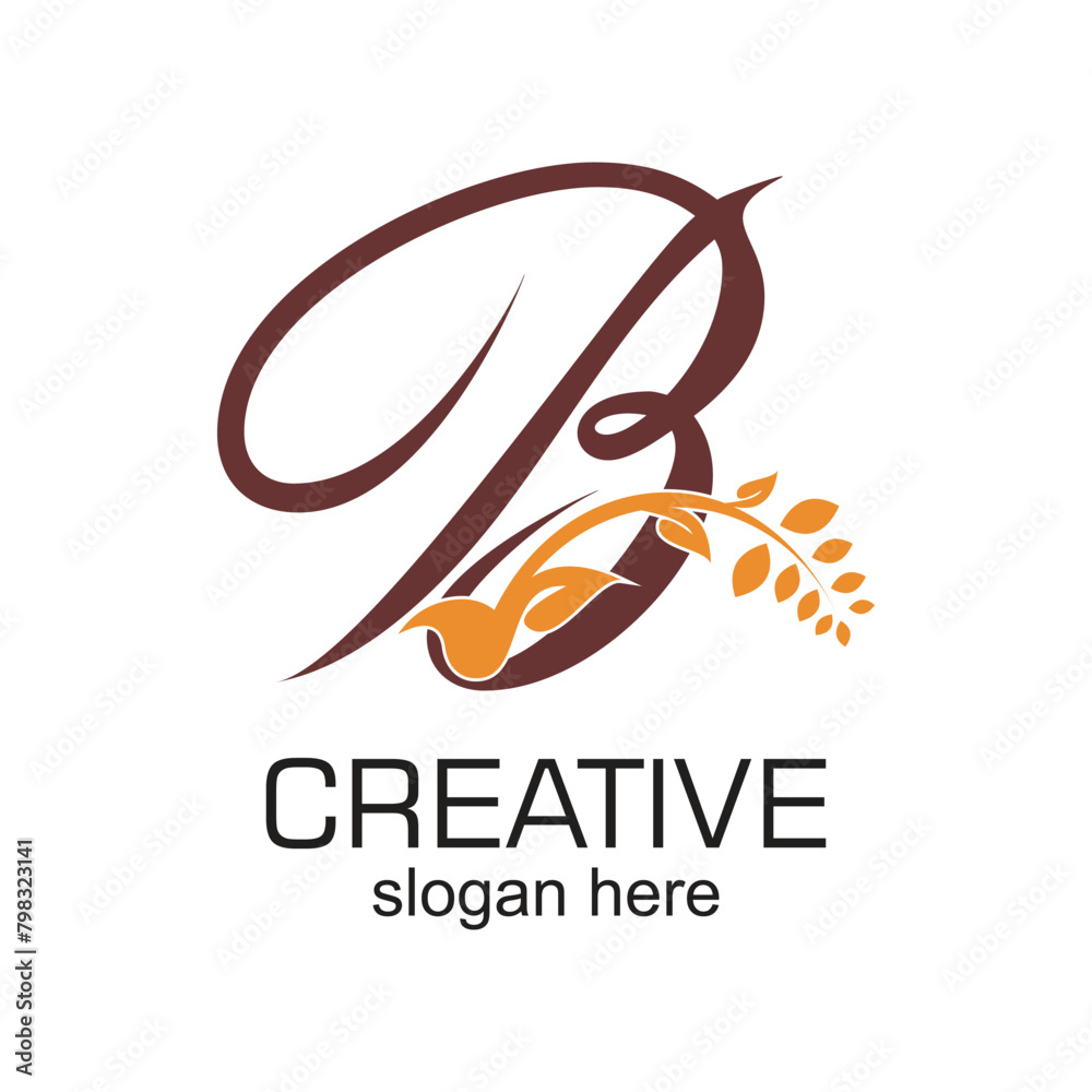 Letter b logo design simple concept Premium Vector Stock Vector | Adobe ...