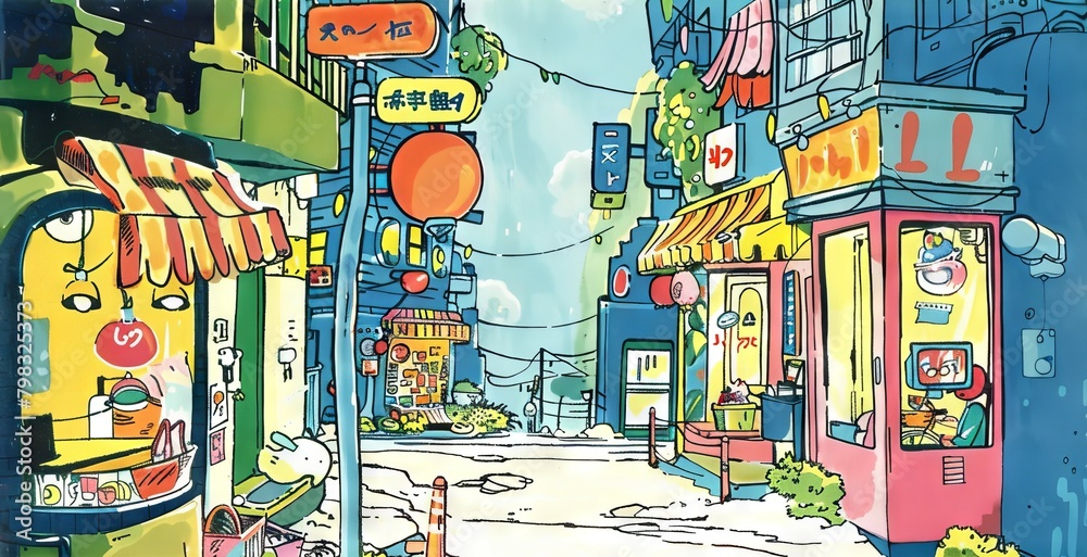 Simple Drawing of Modern Environment Background / Backdrop / Wallpaper ...