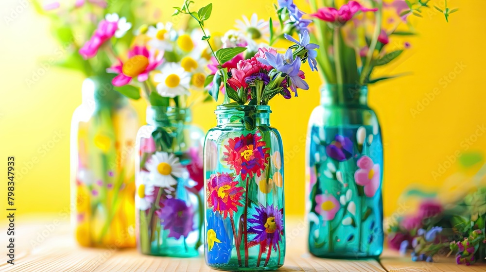 Create your own beautiful hand painted glass vases using recycled ...