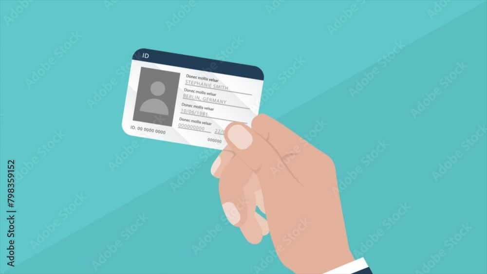 2D Animation Man Showing Id Card 2D Cartoon Animation Stock 비디오 | Adobe ...