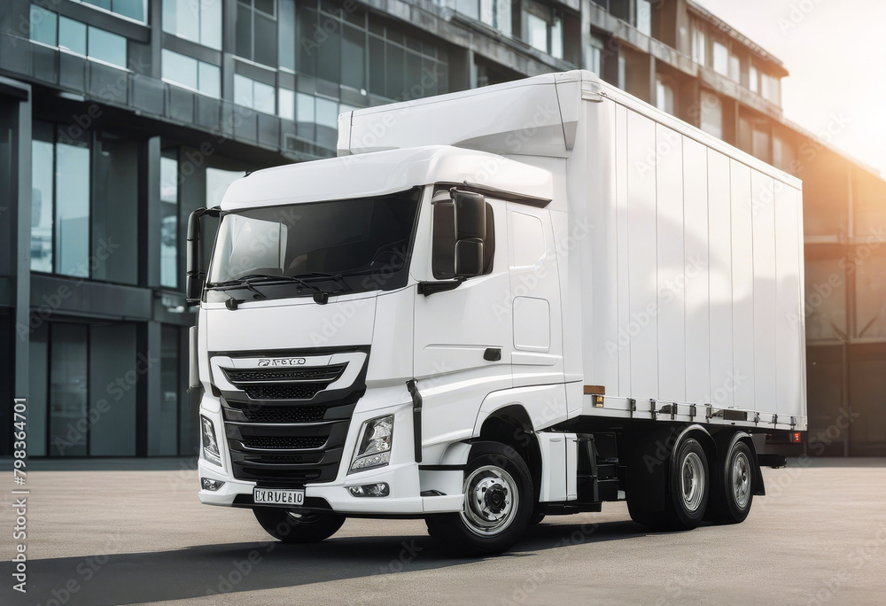 'cargo white mockup png truck isolated transparency format template ...