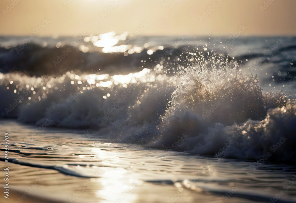 'Beautiful view waves beach Background Water Beach Summer Travel Nature ...