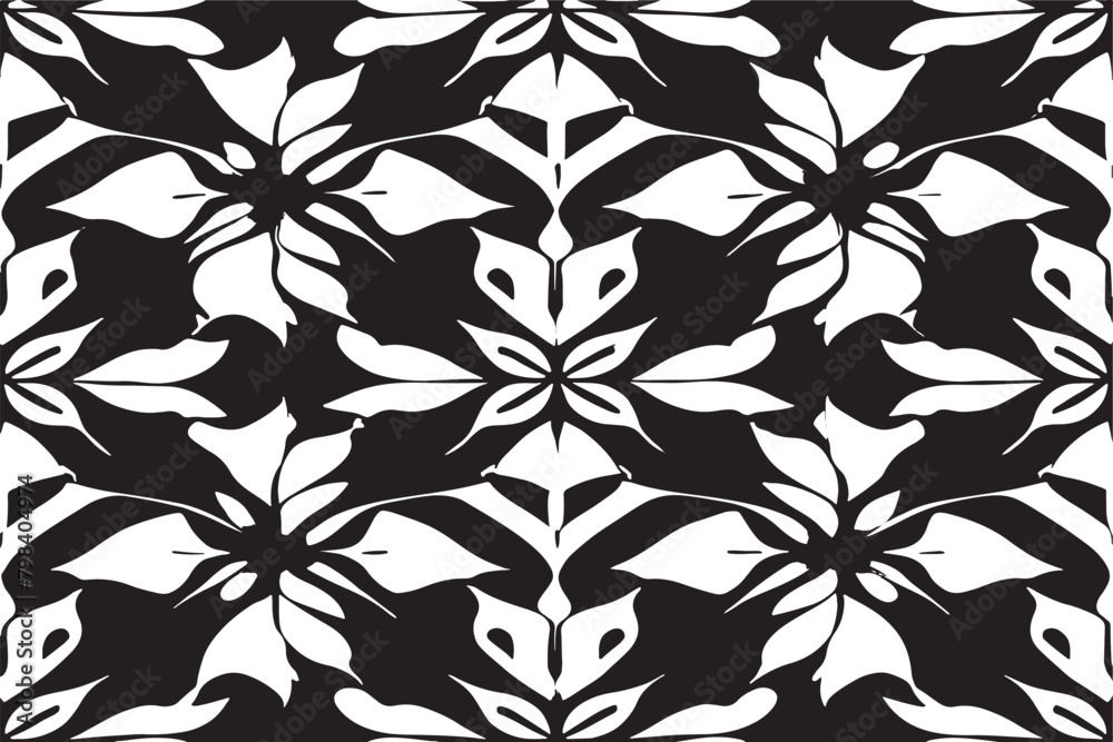 black and white texture seamless pattern on isolated background, it can ...