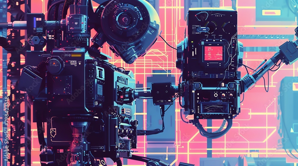 Bring innovation to life by presenting a dynamic scene of robot ...