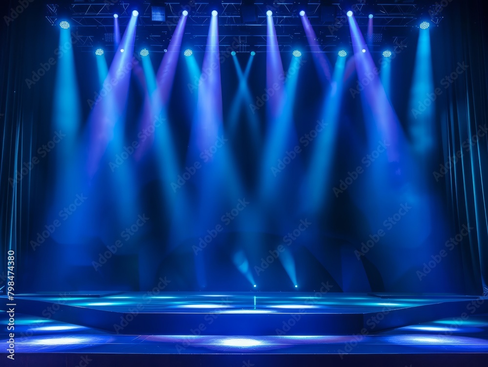 Modern dance stage light background with spotlight illuminated the ...