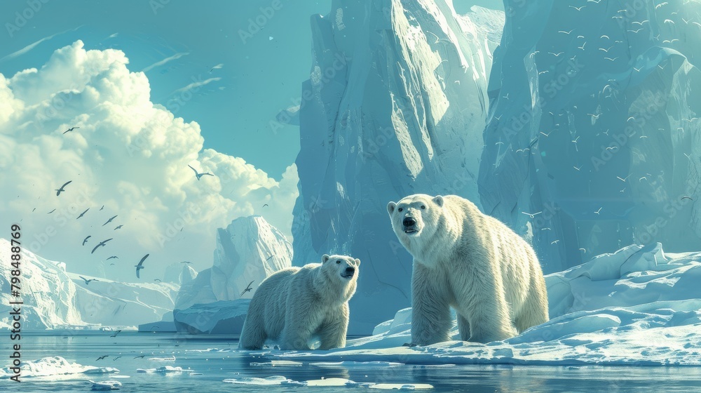 Arctic Breakdown: Dramatic Scene of Massive Ice Shelf Breaking Apart ...