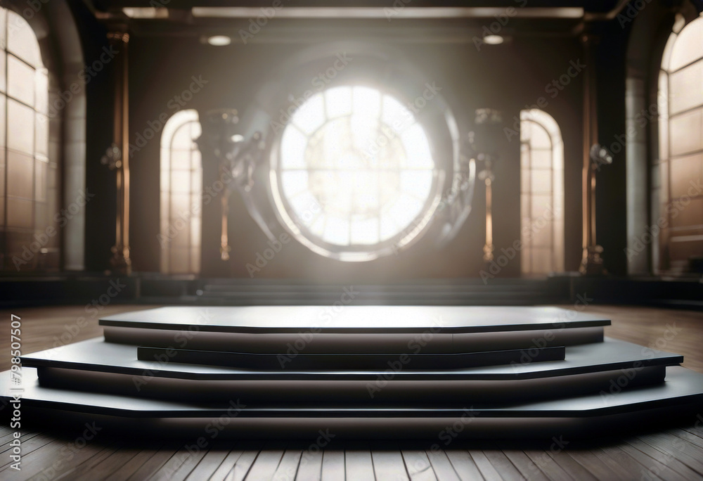 Fotografia do Stock: 'rendering podium 3d poduim dais winner place ...