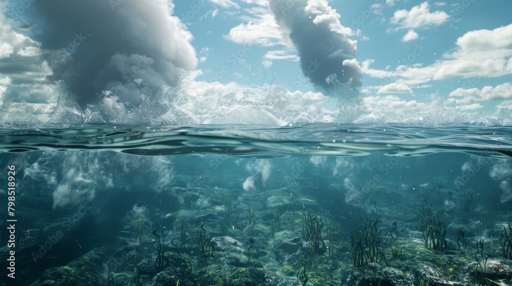 Acid Rain Pummeling Ocean Surface with Rising Steam - Environmental ...