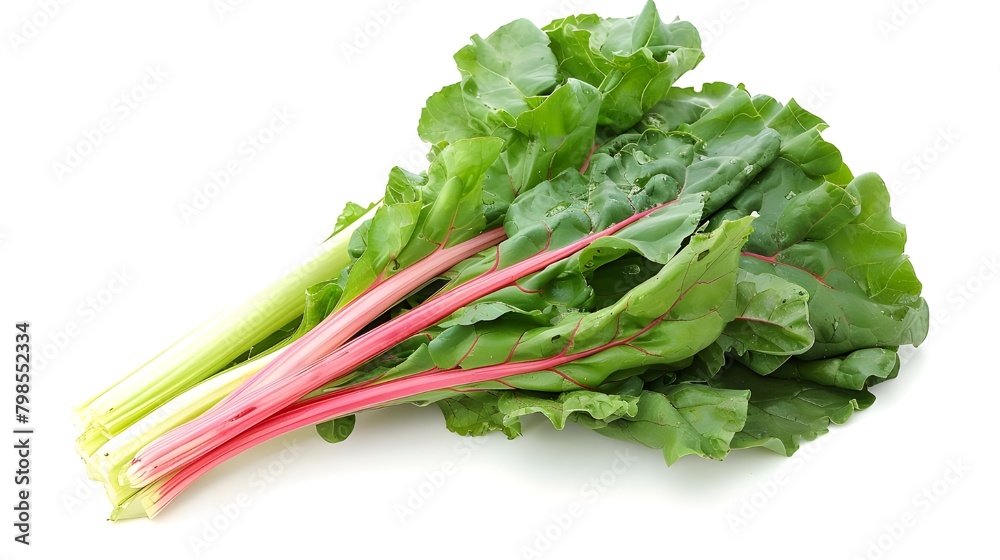 Swiss chard fresh on white background., Swiss chard fresh on white ...