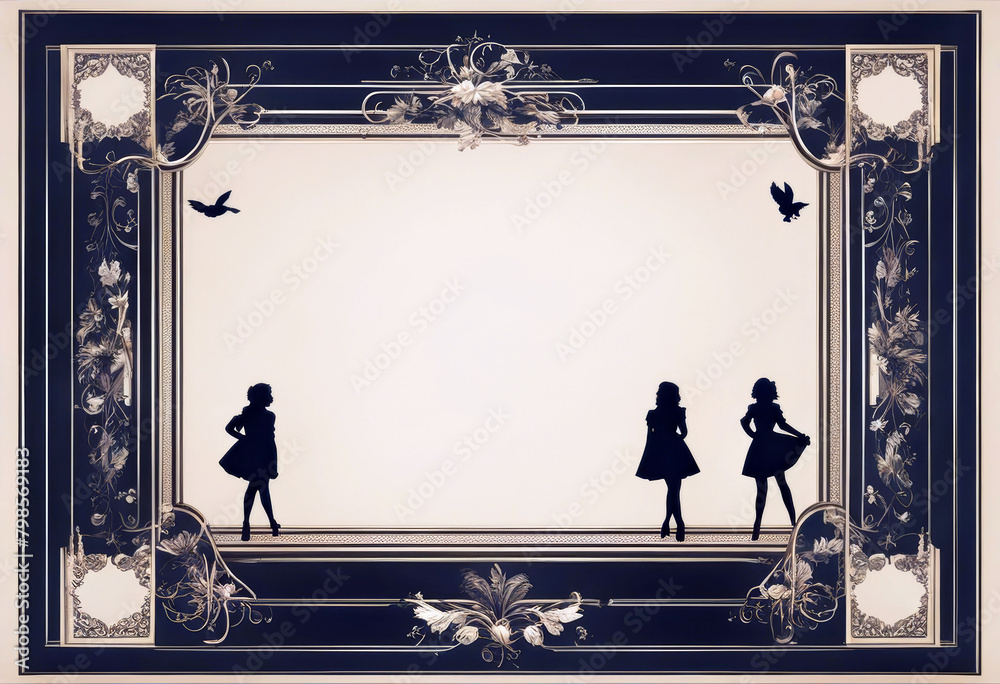 silhouettes ladies Cute frames Silhouette Lady Frame Woman Vintage Old ...