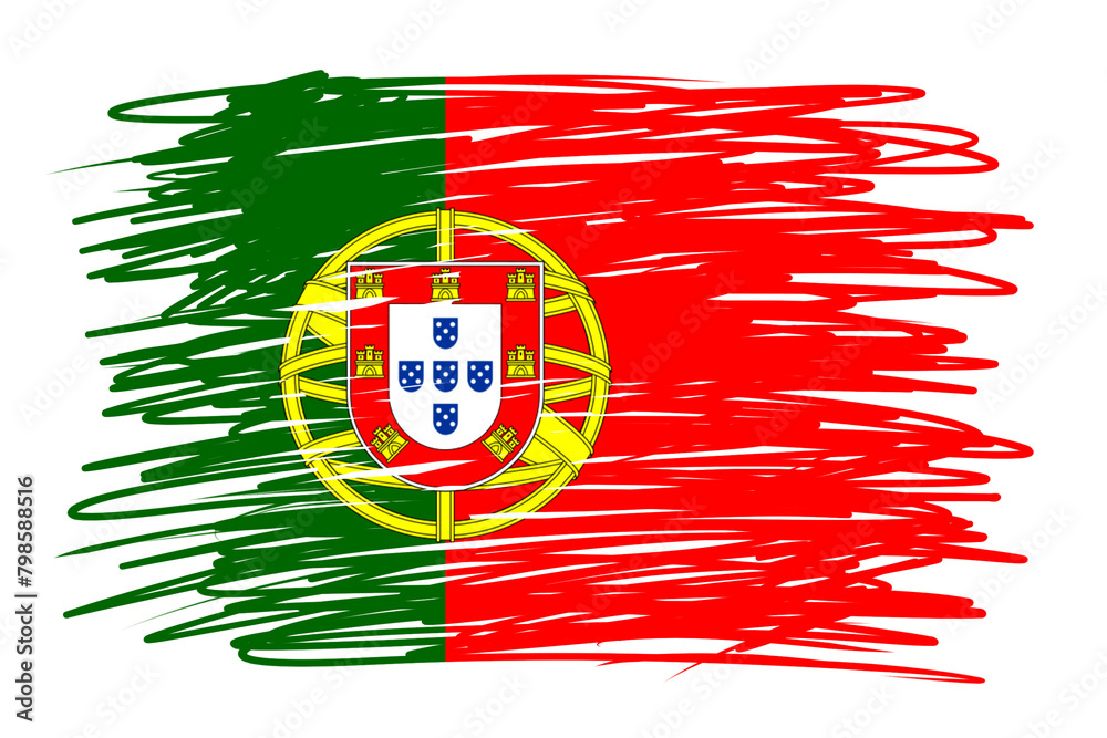 flag portugal transparent background, Portugal brush stroke flag design ...
