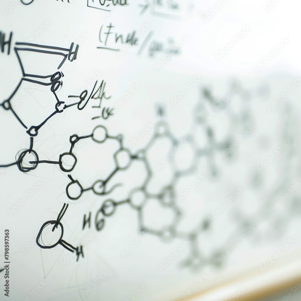 Detailed graphic of a chemical formula and its corresponding molecular ...