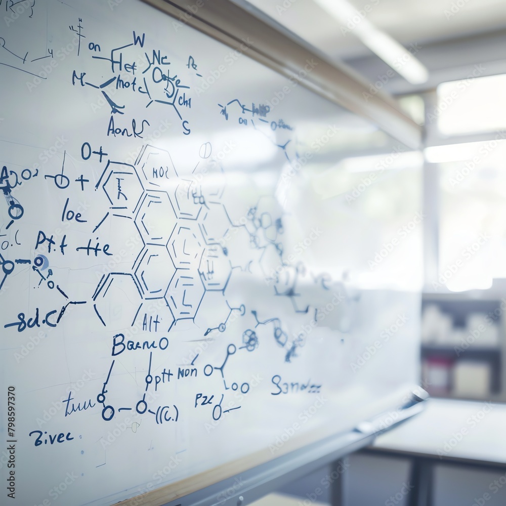 Foto de Detailed graphic of a chemical formula and its corresponding ...