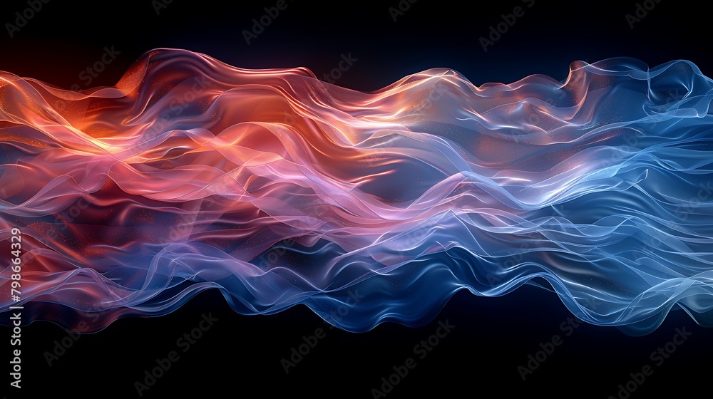 A slow-motion capture of the USA flag briskly waving in the wind ...