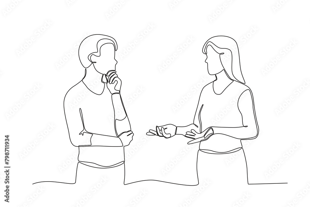 Single continuous line drawing of Neighbors who help when someone falls ...