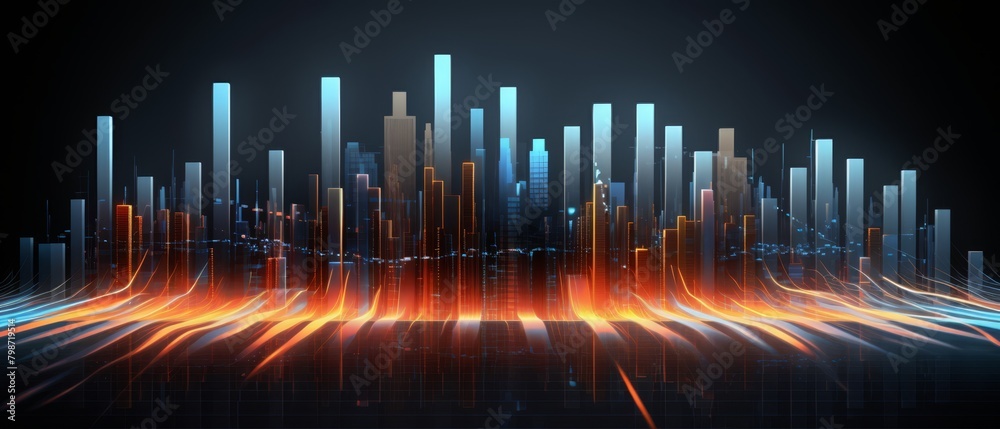 Sound engineering background with abstract digital equalizers and sound ...