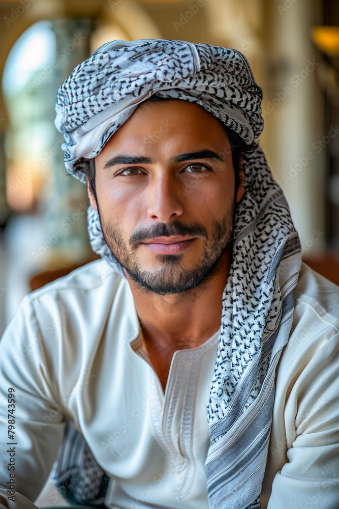 Emirati Man Sitting. Generated Image. Emirati man sitting on a classy ...