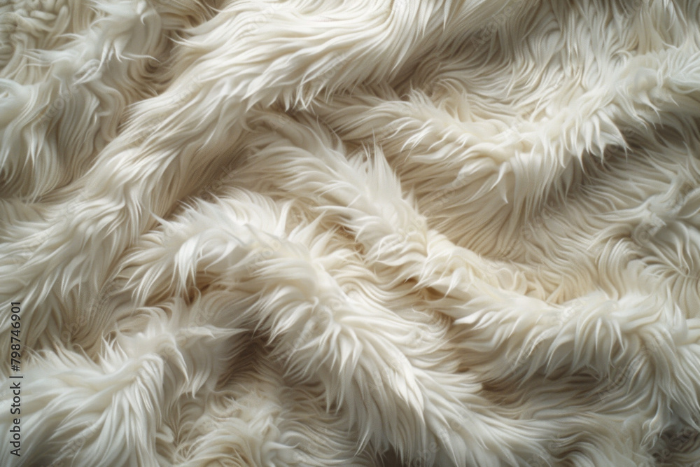 Textured surface of faux fur fabric, showcasing its soft and fluffy ...