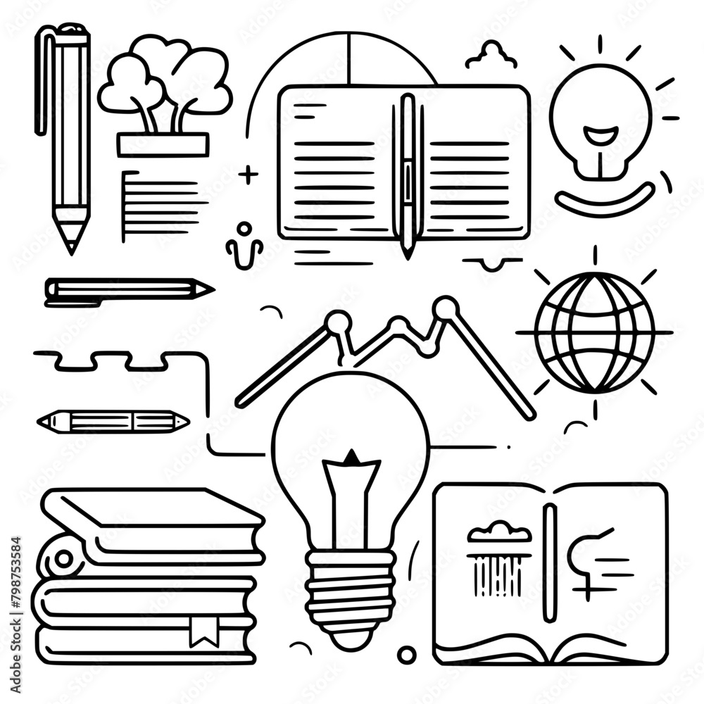 Education icon, student icon, teacher icon, university icon, computer ...