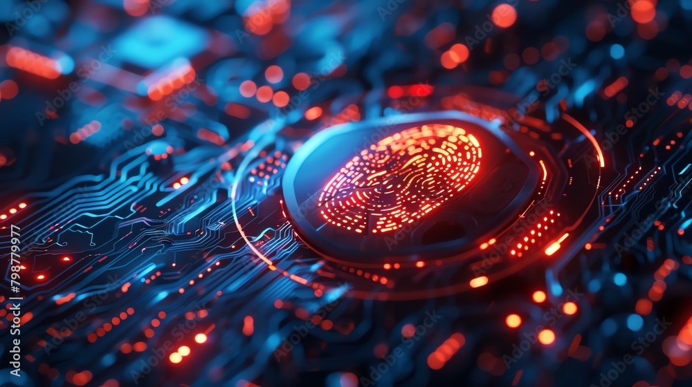 Visual metaphor of a shield and key seamlessly integrated into a ...