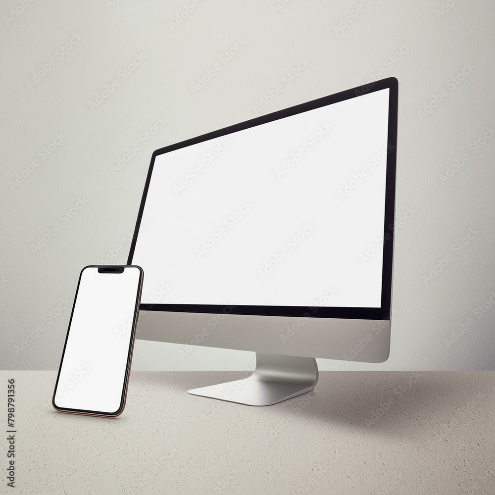 Mockup Template for Different Screen Sizes - Monitor, Tablet and Phone ...