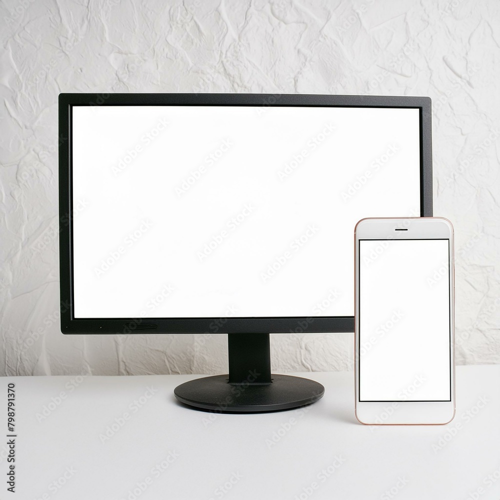 Mockup Template for Different Screen Sizes - Monitor, Tablet and Phone ...