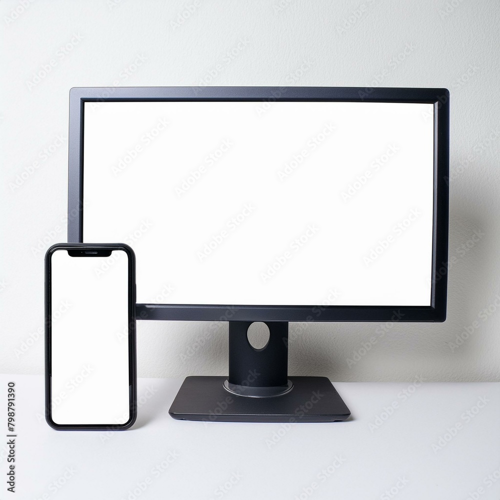 Mockup Template for Different Screen Sizes - Monitor, Tablet and Phone ...