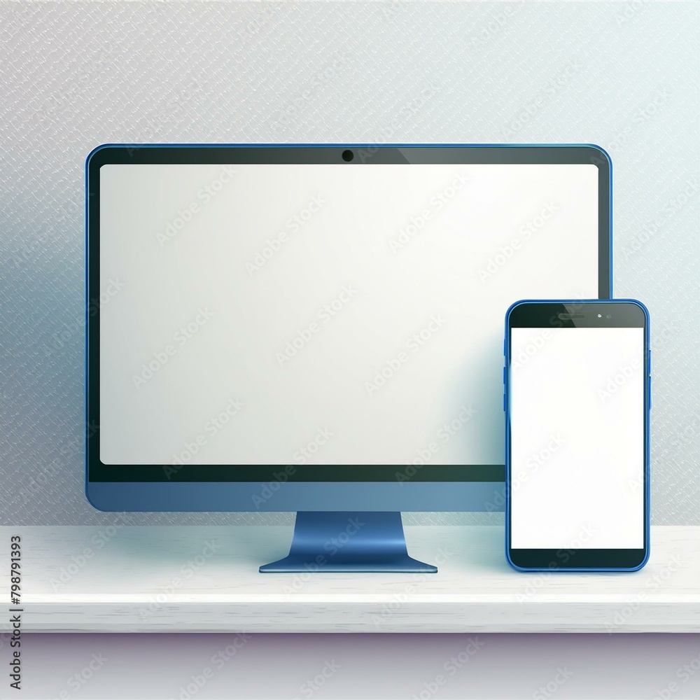 Mockup Template for Different Screen Sizes - Monitor, Tablet and Phone ...