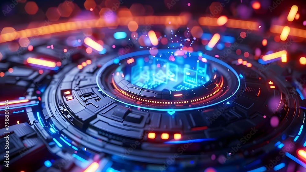 Blue Aesthetic Design Enhances Futuristic Circular Visualization of ... Blue Aesthetic Design Enhances Futuristic Circular Visualization of ...
