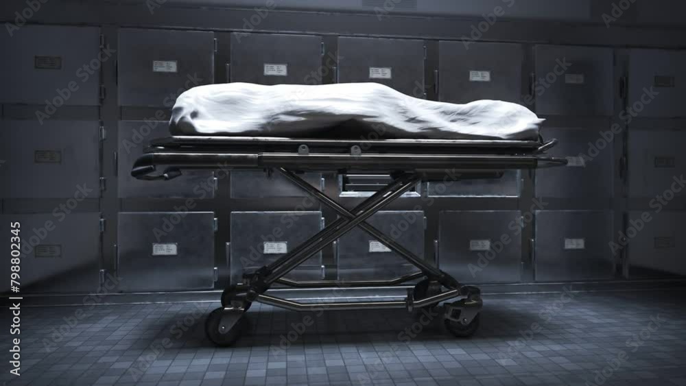 Dead Body Covered With Cloth In The Mortuary Morgue Dissectingroom ...