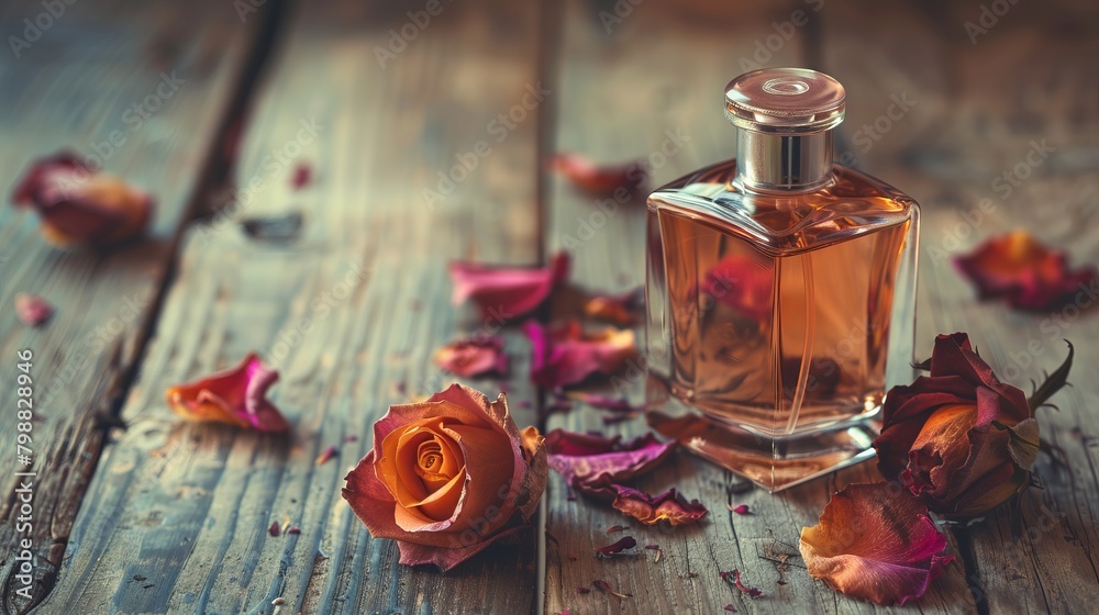 Picture a serene tableau set upon a wooden table, where a delicate ...