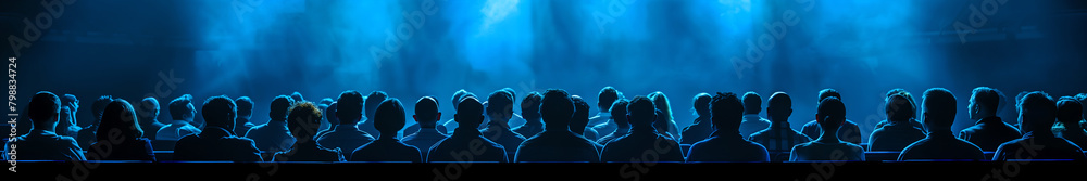 Crowd from behind. Crowd silhouette. Back view of crowd. Back view of ...