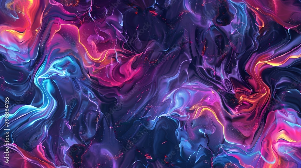 Seamless pattern, colorful neon liquid smoke, tiling texture background ...