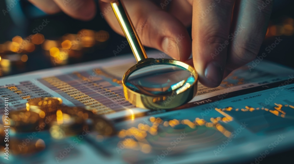 A person comparing gold prices across different time periods using a ...